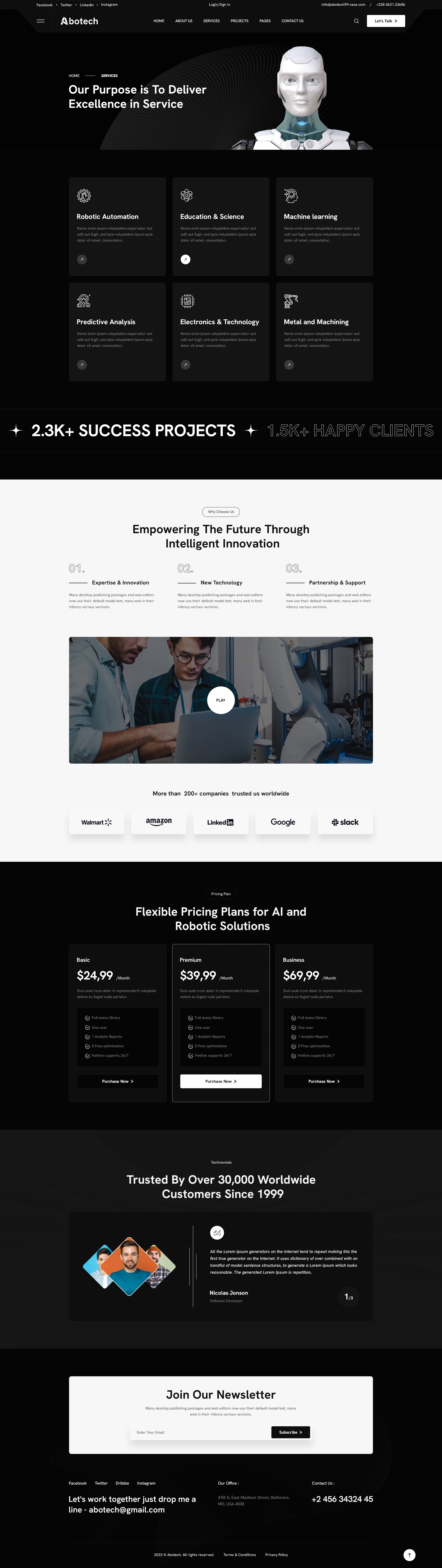 Abotech - Artificial Intelligence & Robotics PSD Template. by Wildstone-Theme
